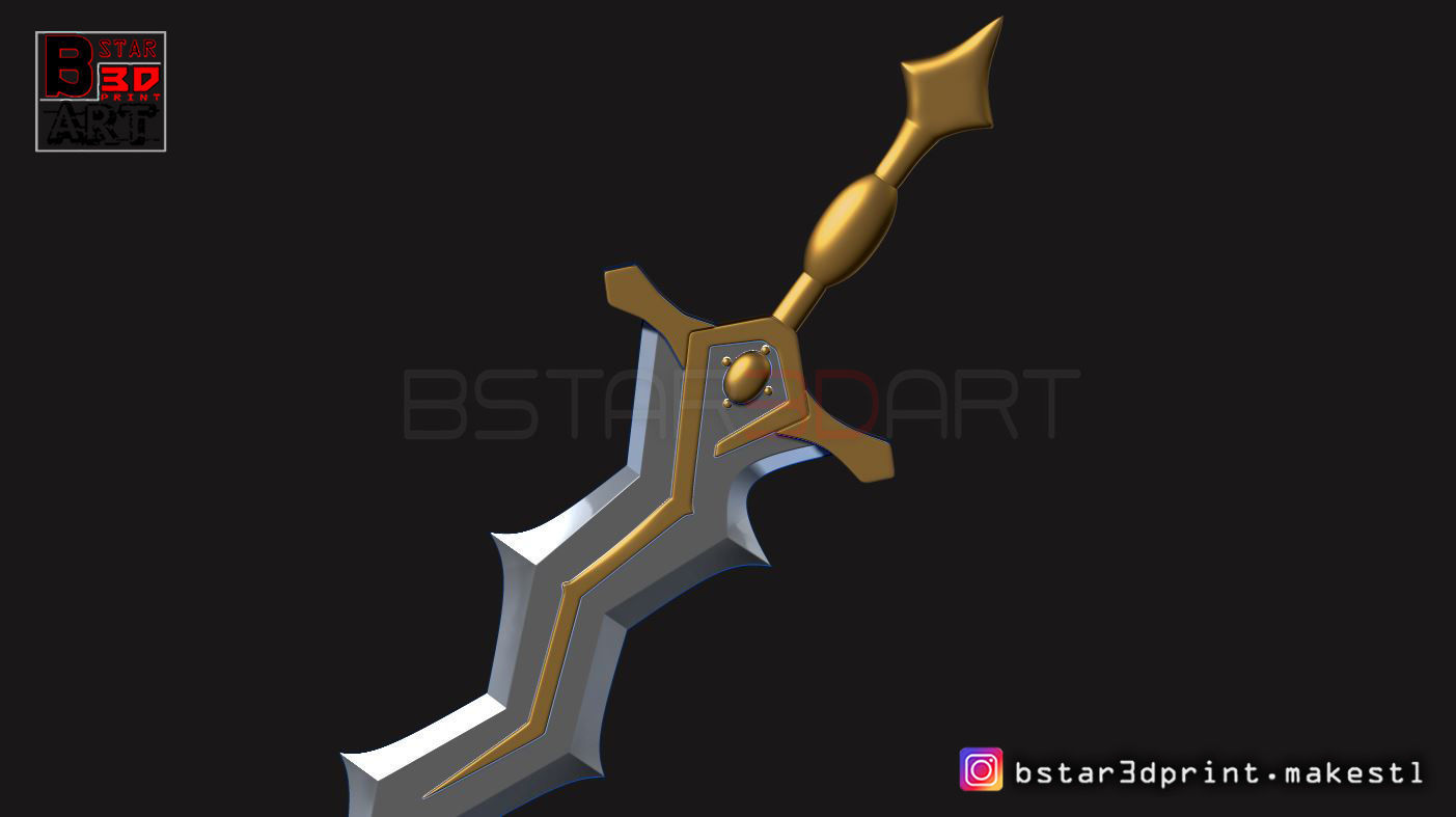 Fire Emblem Awakening Robin Levin Sword - Weapon Cosplay 3D model 3D ...