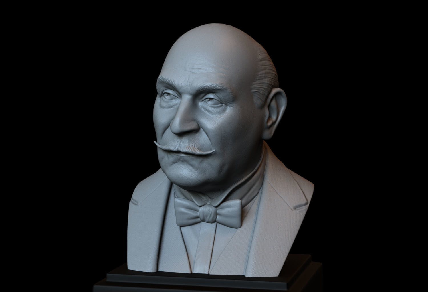 Hercule Poirot - David Suchet - portrait bust 3D model 3D printable ...