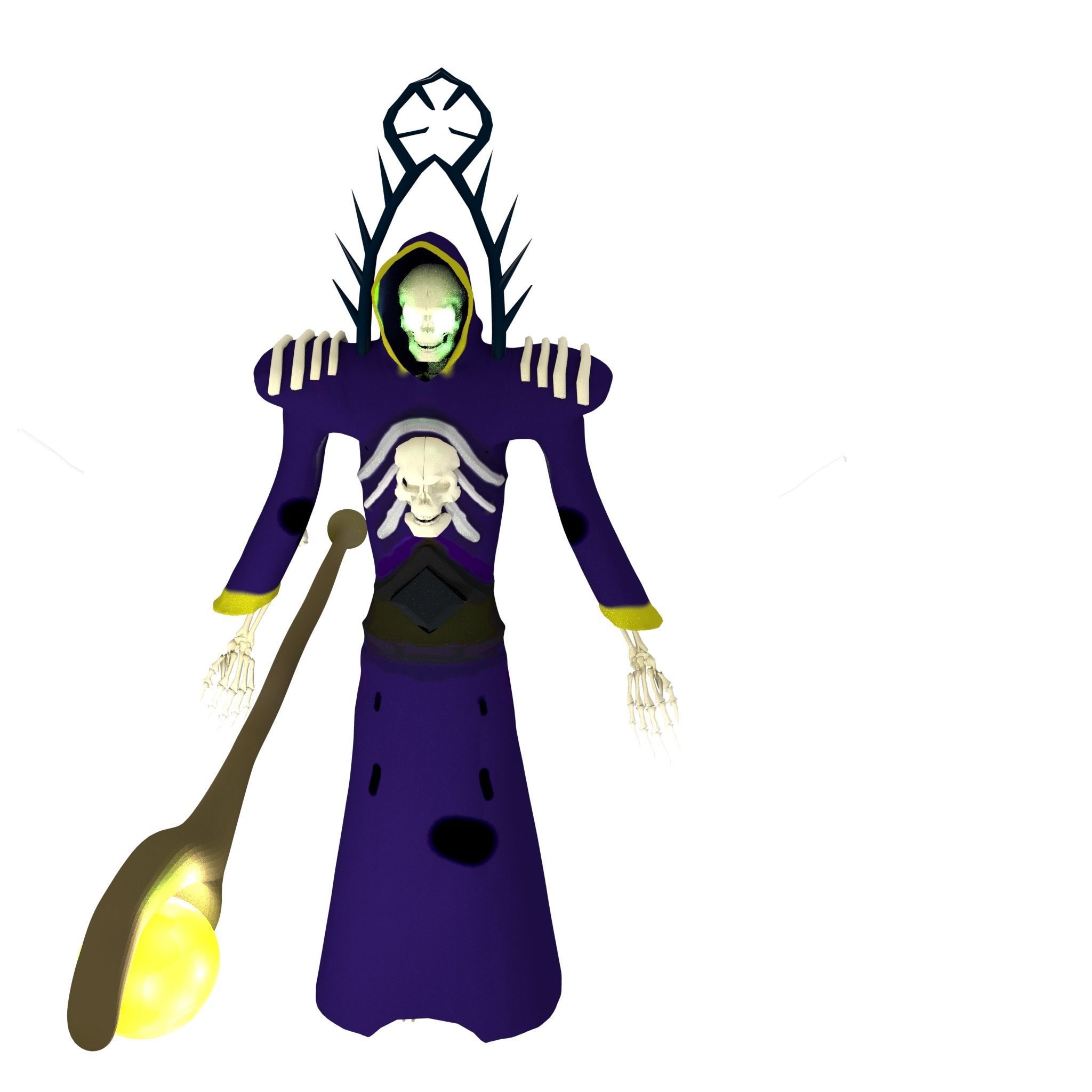 Necromancer Skeleton 3D model | CGTrader