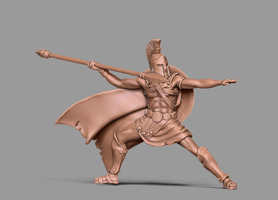 Spartan bundle I - 4 miniatures 35mm scale 3D model 3D printable | CGTrader