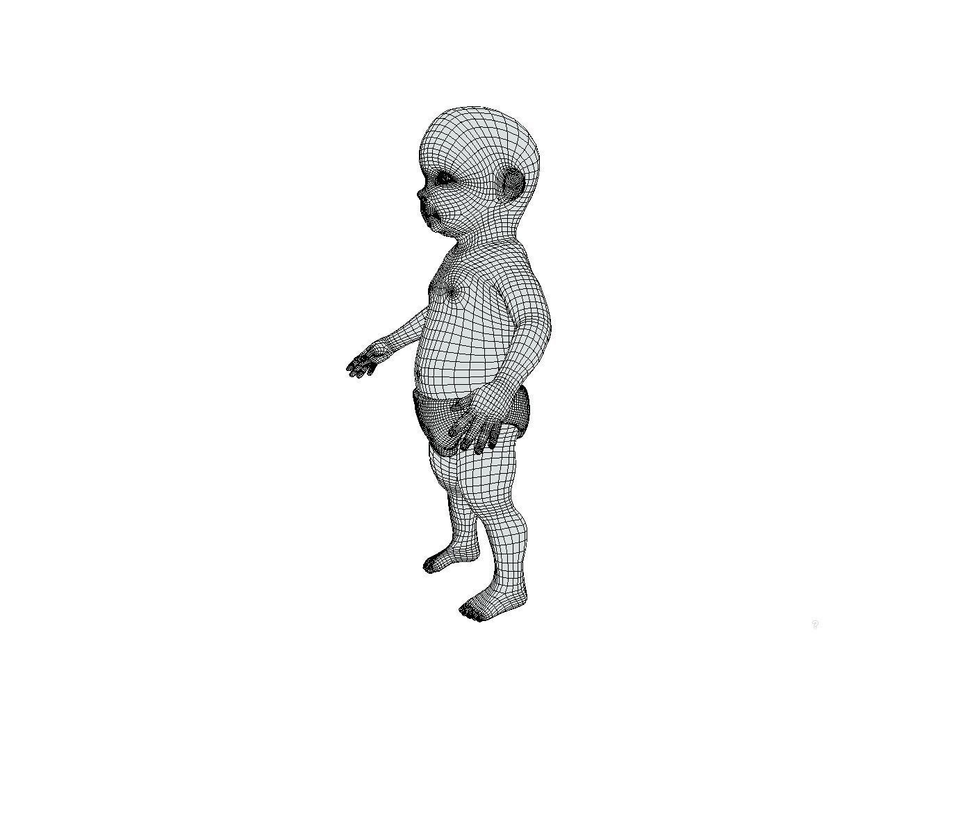 3D model 3D Baby in diapers VR / AR / low-poly | CGTrader