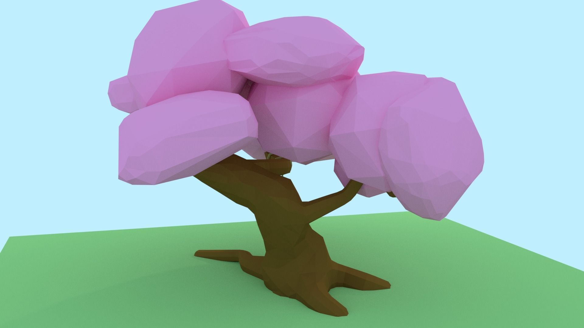 3D model sakura with swing Low Poly VR / AR / low-poly | CGTrader