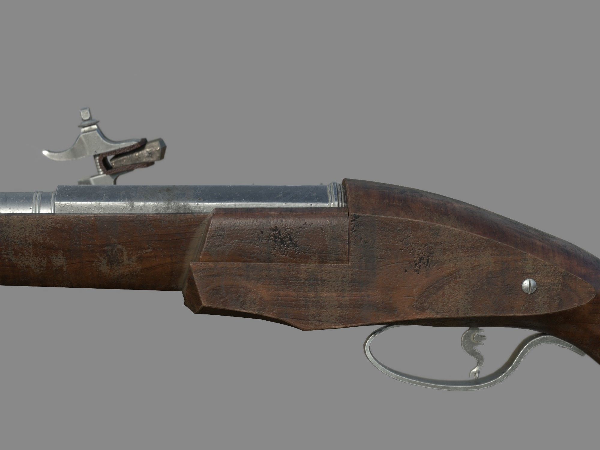 3D model Weapon - Flintlock - Italian Wheellock Pistol VR / AR / low ...