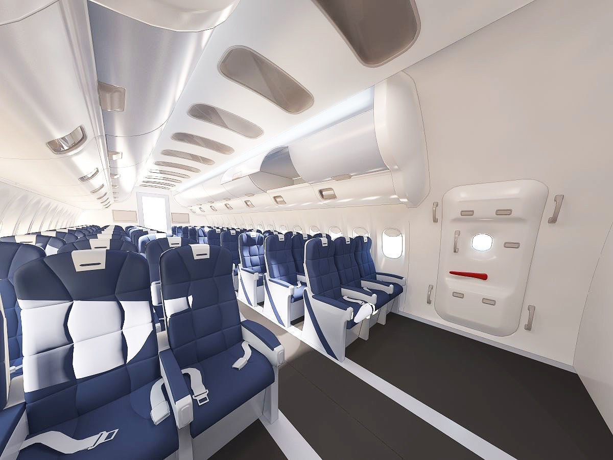 This 3D airplane includes a fully detailed interior 3D model | CGTrader