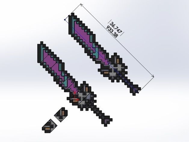 Terraria Meowmere Sword Full Size 3D model | CGTrader