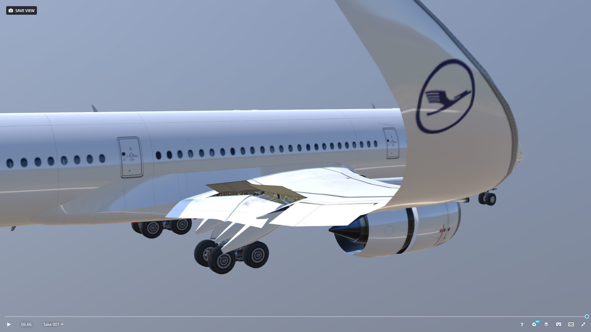 3D model Airbus A350-900 Lufthansa new color livery VR / AR / low-poly ...