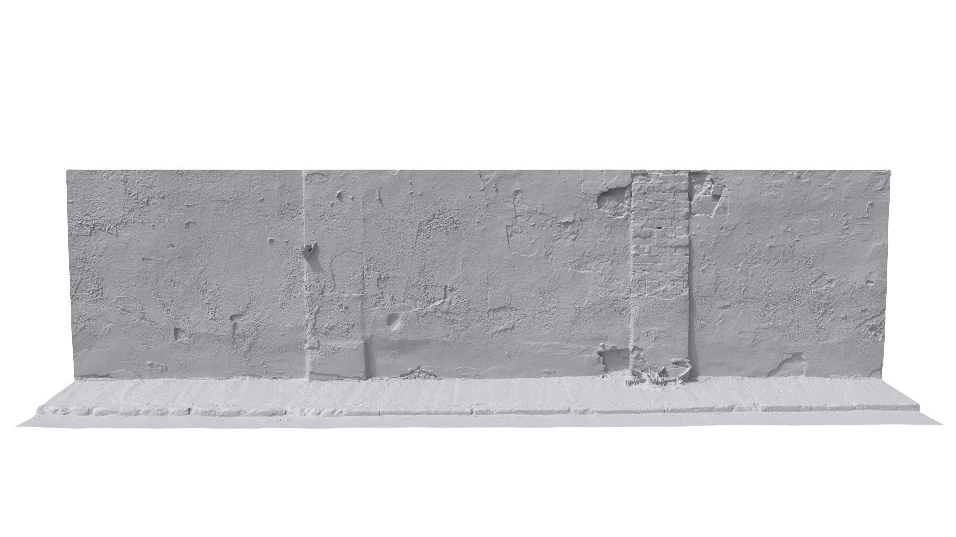 3D model Wall on the street scan SP1 VR / AR / low-poly | CGTrader
