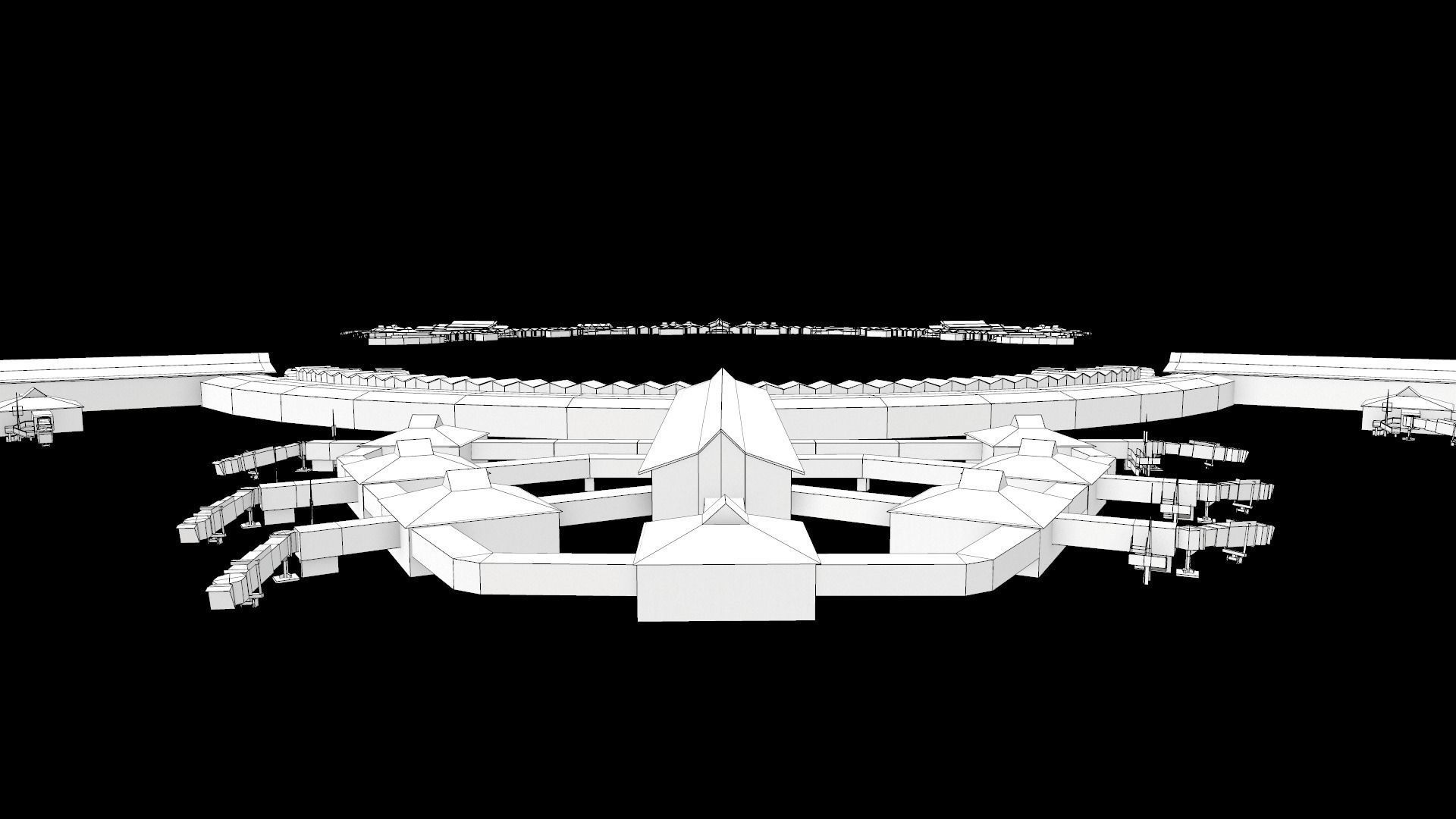 3D model airport internasional sukarto hatta indonesian country VR / AR ...
