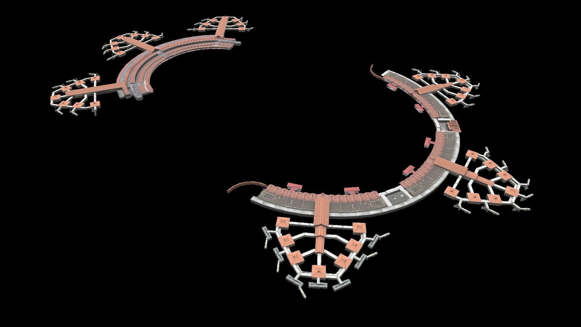 3D model airport internasional sukarto hatta indonesian country VR / AR ...