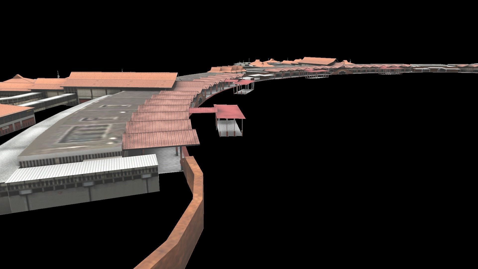 3D model airport internasional sukarto hatta indonesian country VR / AR ...