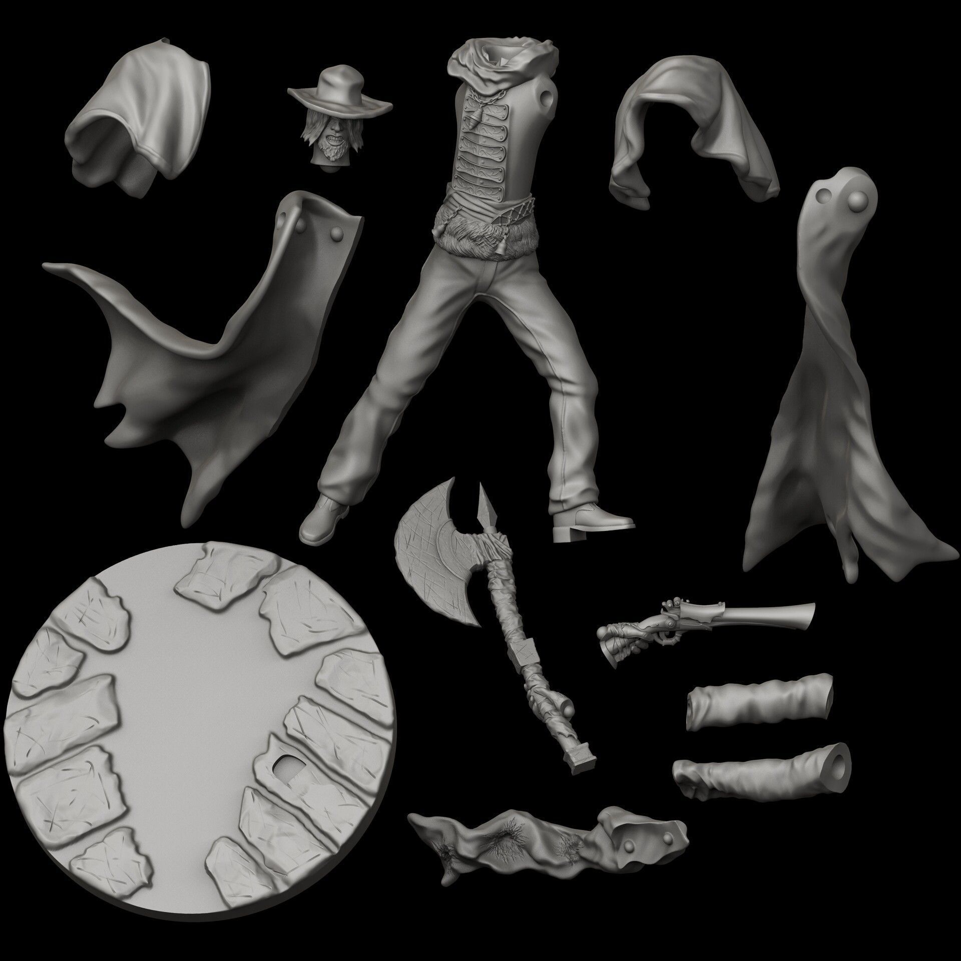 Father Gascoigne Bloodborne miniature 40mm 3D model | CGTrader