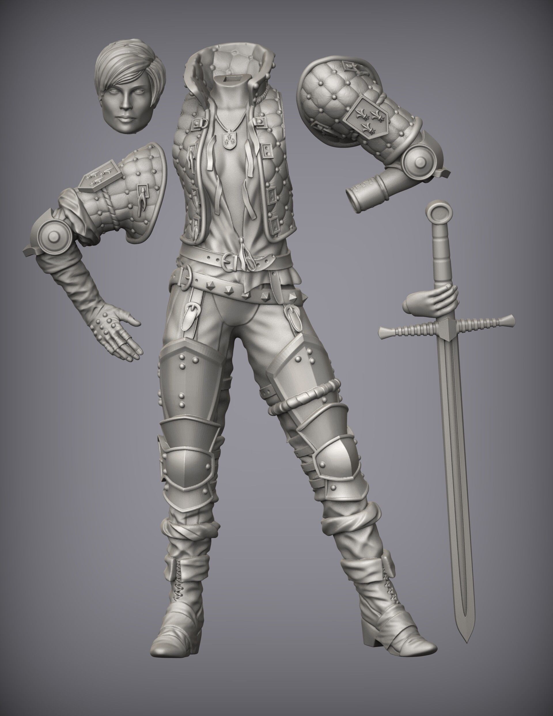 Ves witcher miniature 54mm 3D model | CGTrader