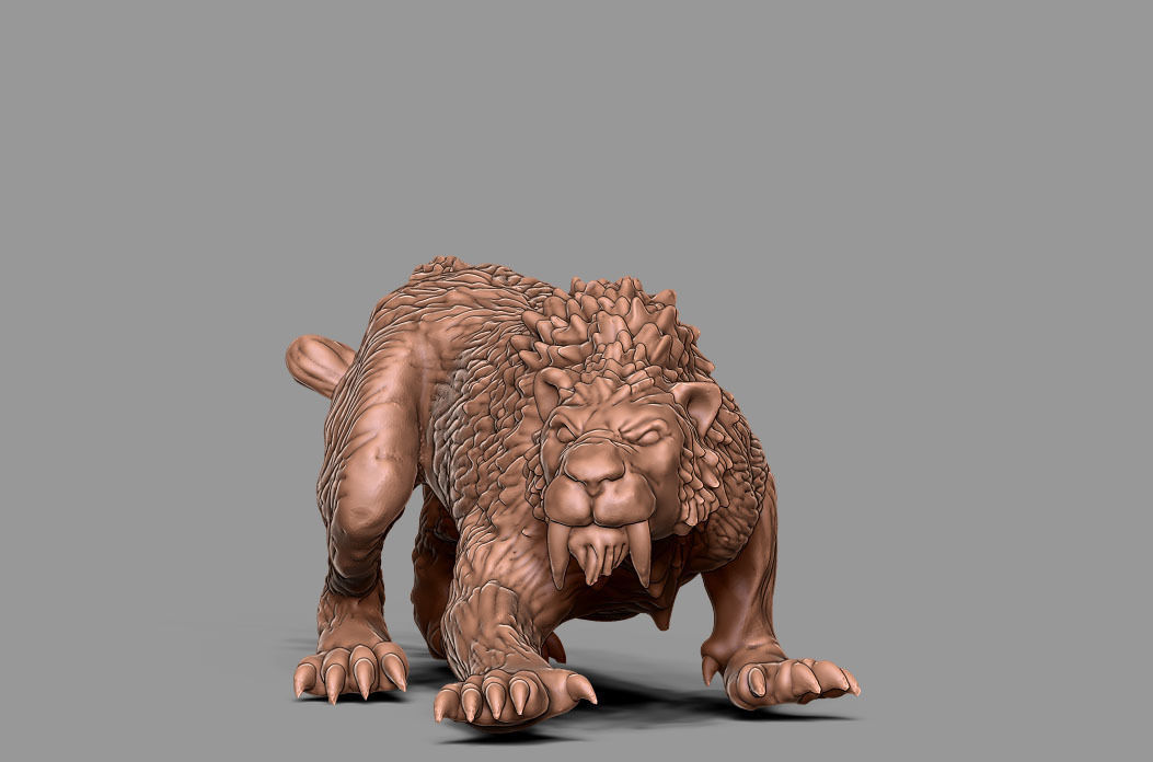 Smilodon rider - 35mm scale 3D model 3D printable | CGTrader