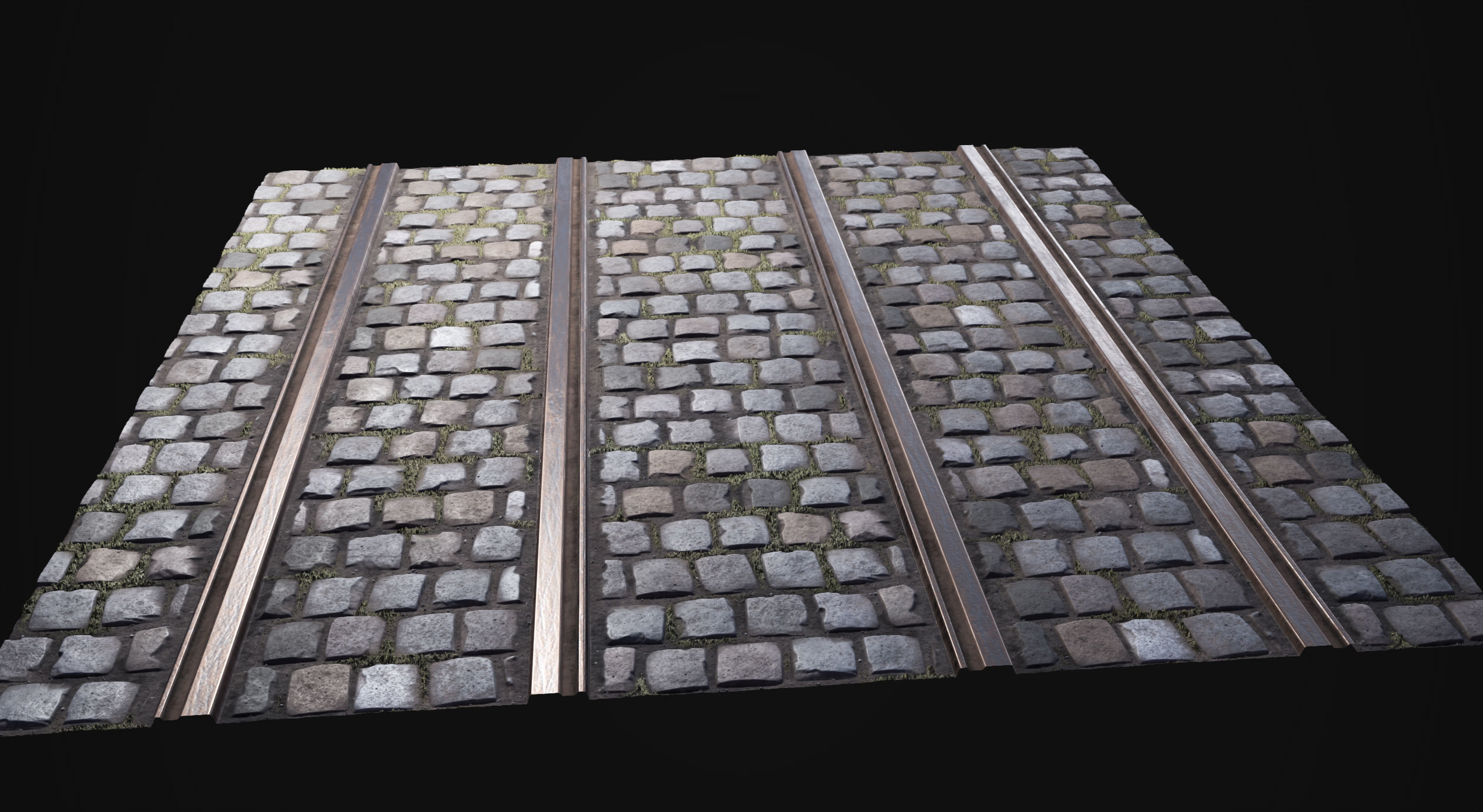 COBBLESTONE RAILWAY PBR SEAMLESS GROUND TEXTURE 3D model | CGTrader