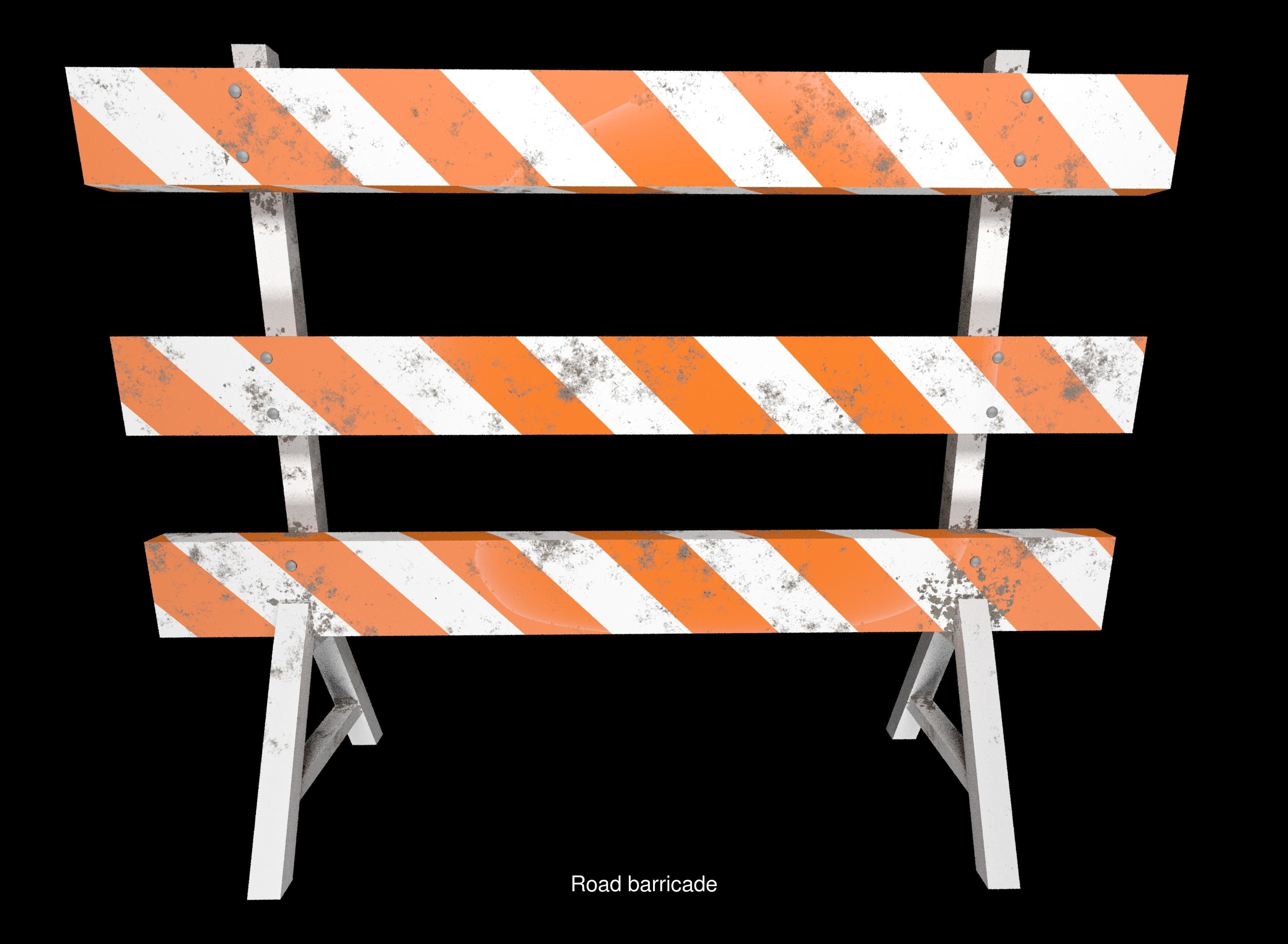roadblock barricade 3D Model Collection | CGTrader