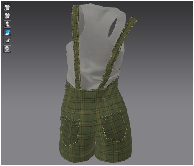 Marvelous Designer Clothes - 09 Overall Set 3D model | CGTrader