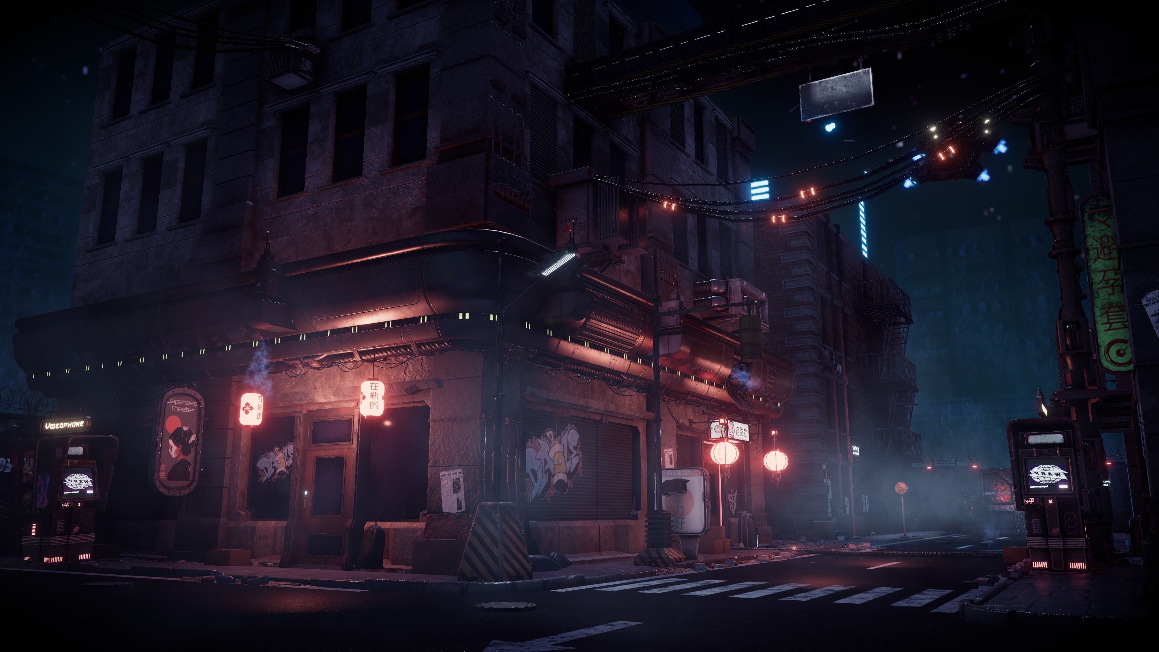 3D model Cyberpunk City Modular Kit Kitbash VR / AR / low-poly animated ...