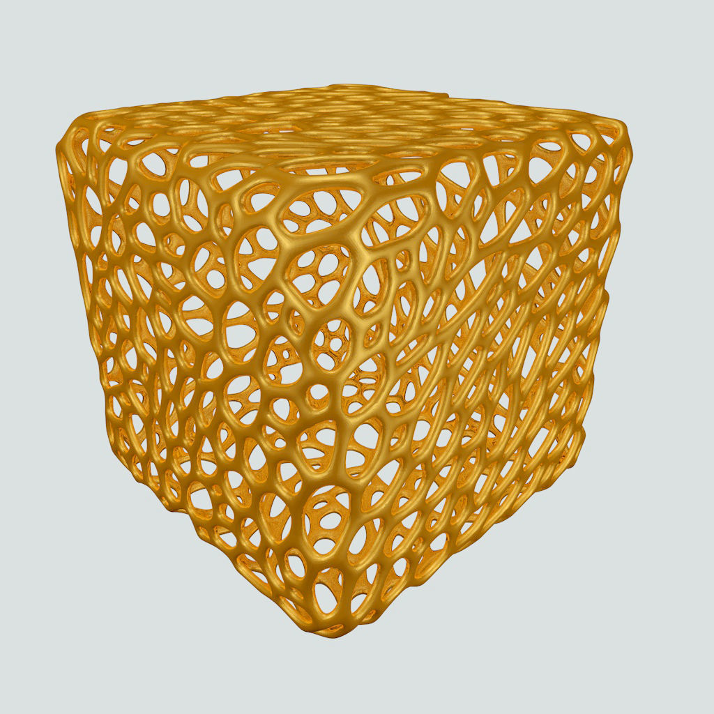Cube Voronoi Free 3d Print Model by KTkaRAJ free 3D model 3D printable ...