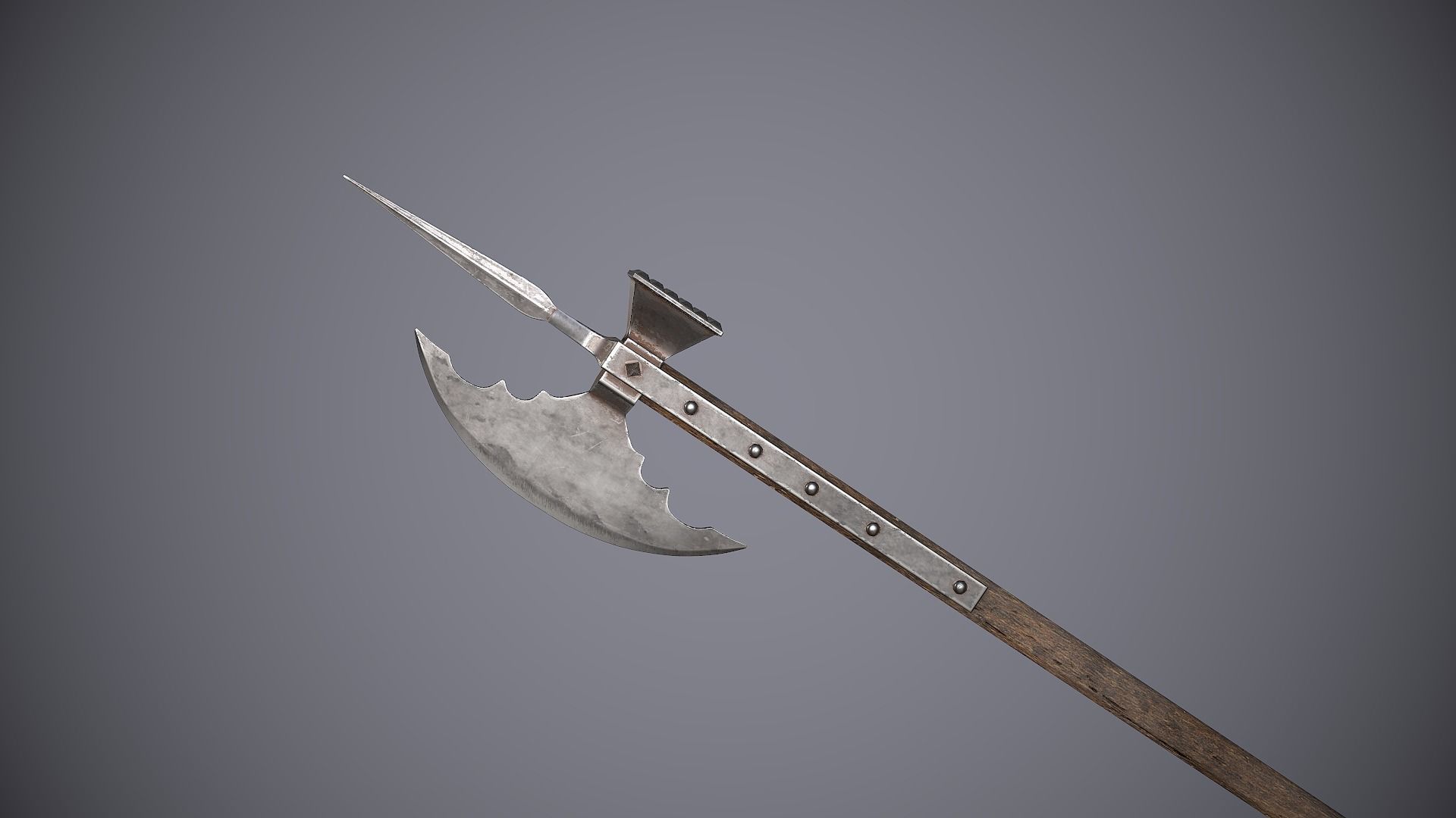 Medieval Poleaxe 3D model | CGTrader