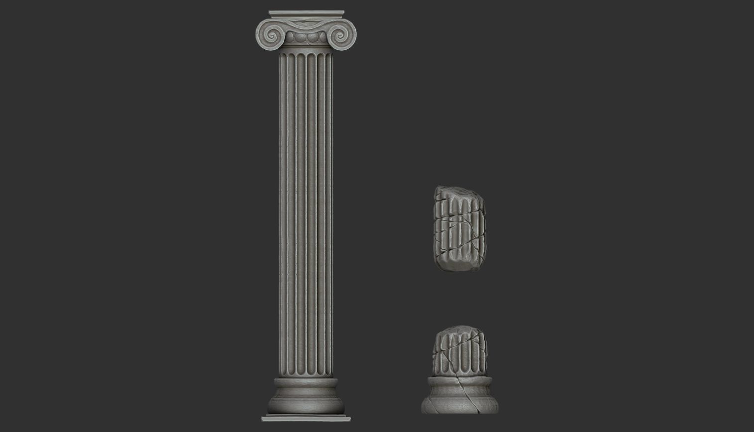 3D model 9 Roman Columns VR / AR / low-poly | CGTrader