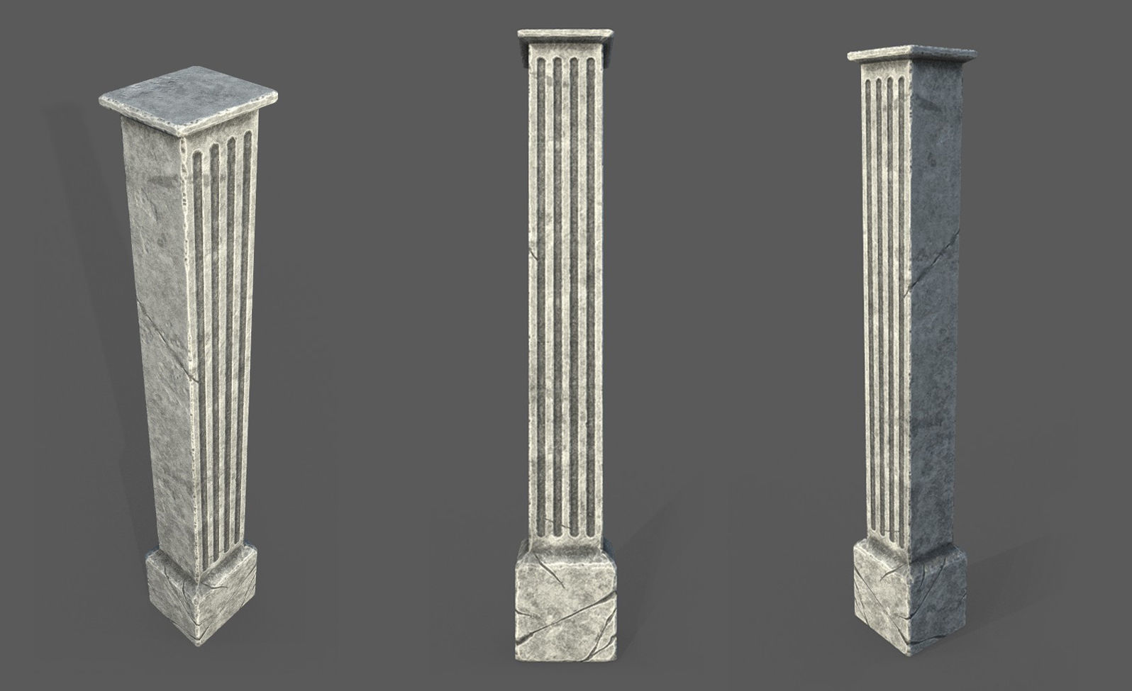 3D model 9 Roman Columns VR / AR / low-poly | CGTrader