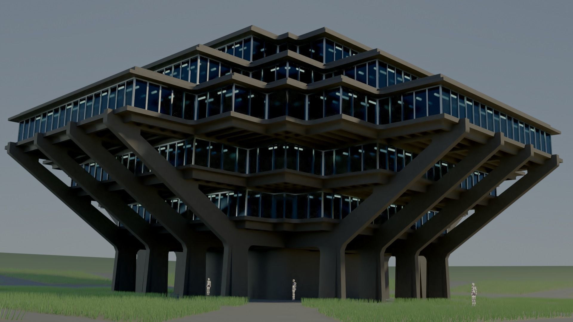 3D model Geisel Library VR / AR / low-poly | CGTrader