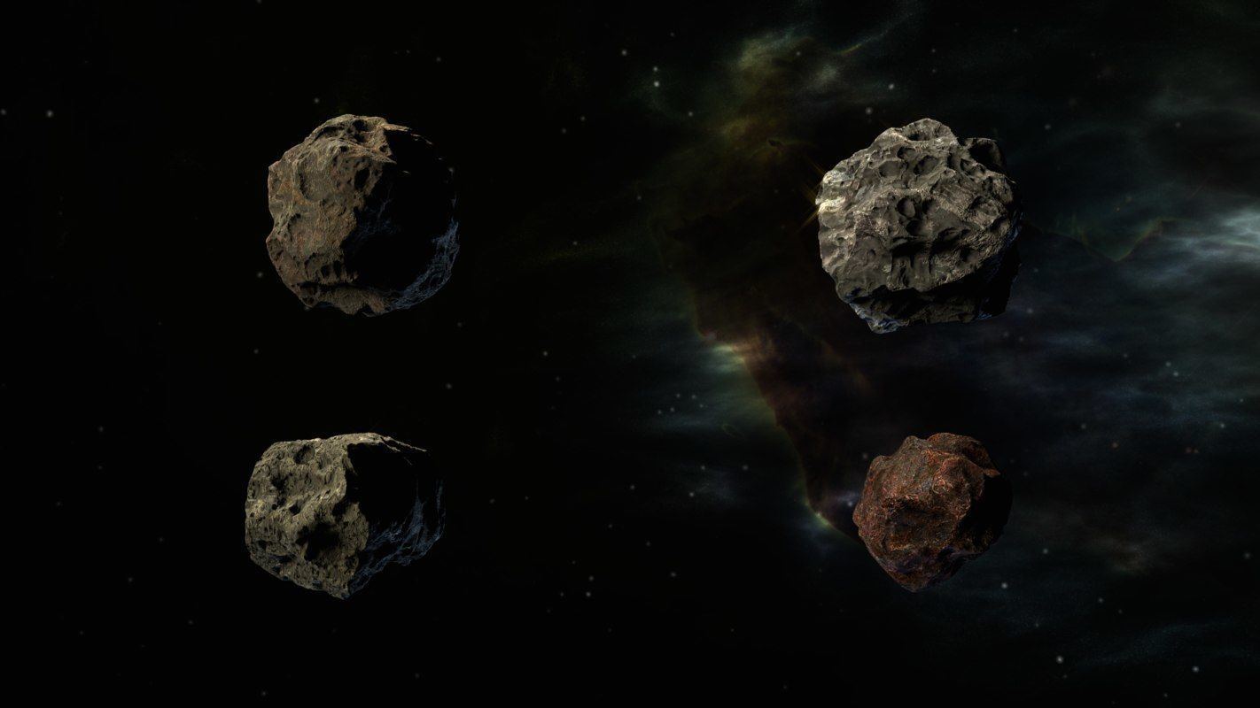 3D asteroids pack model free VR / AR / low-poly 3D model animated rigged | CGTrader