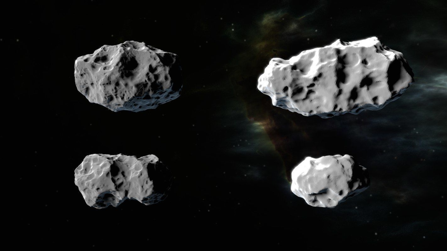 3D asteroids pack model free VR / AR / low-poly 3D model animated rigged | CGTrader