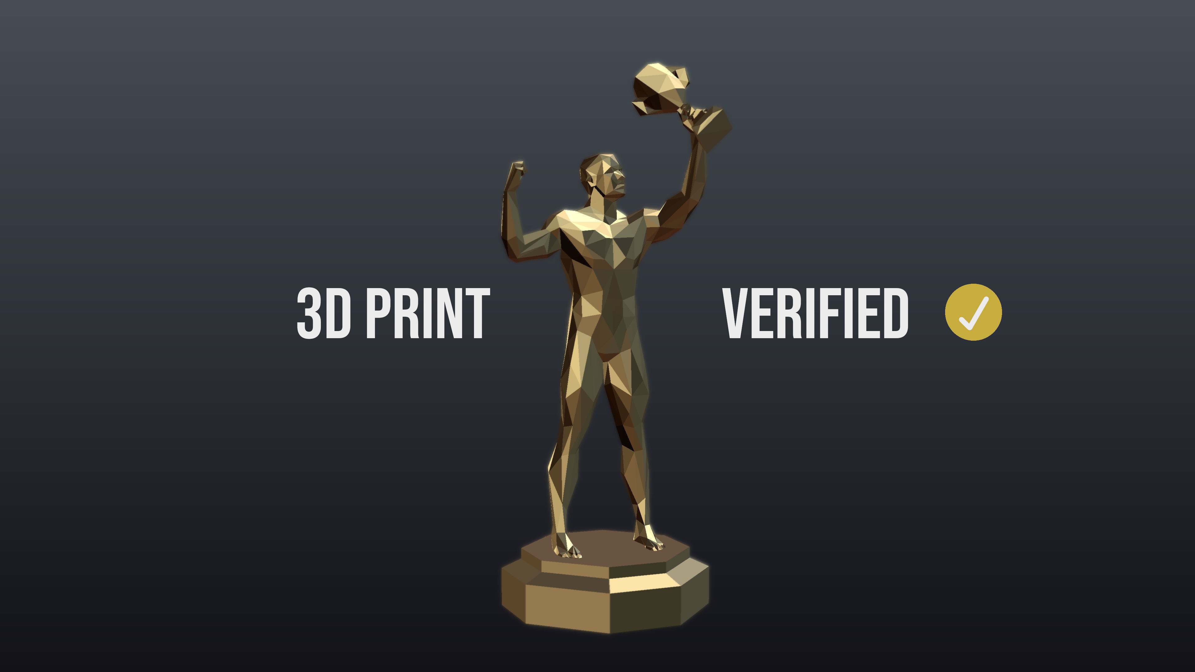 The Winner Low Poly Trophy 3D model 3D printable | CGTrader