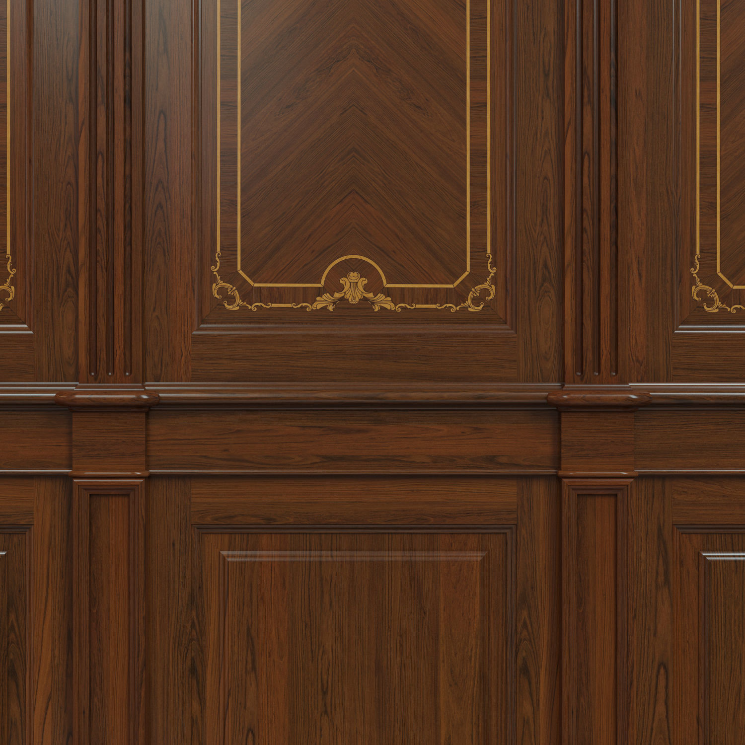 3D model Wood panels with veneer 03 VR / AR / low-poly | CGTrader