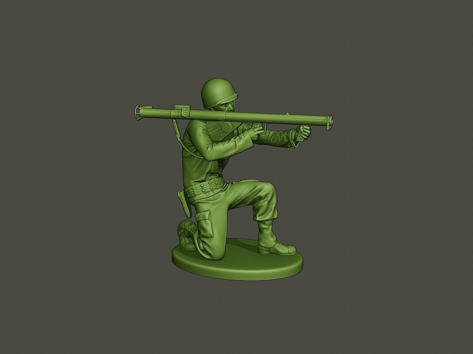 American soldier ww2 Shoot crouched A4 3D model 3D printable | CGTrader