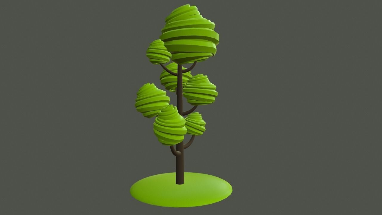 Stylized Cartoon Trees 3D model | CGTrader
