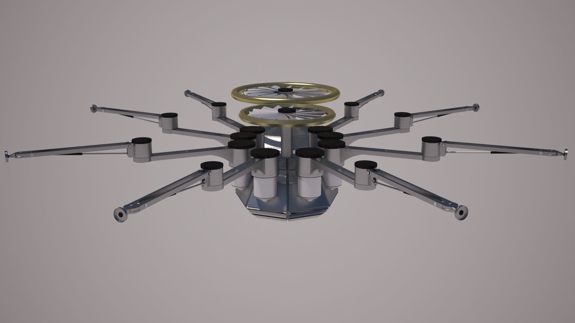 3D model Spider Drone VR / AR / low-poly MAX 3DS FBX