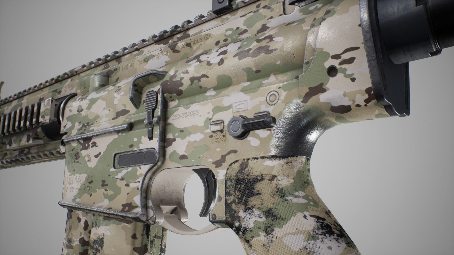 3D model HK417 - MR762 - Animated FPS Weapon for Unreal Engine VR / AR ...