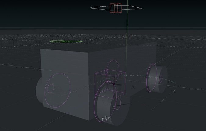 Simple C4D Car Rig 3D model animated rigged | CGTrader