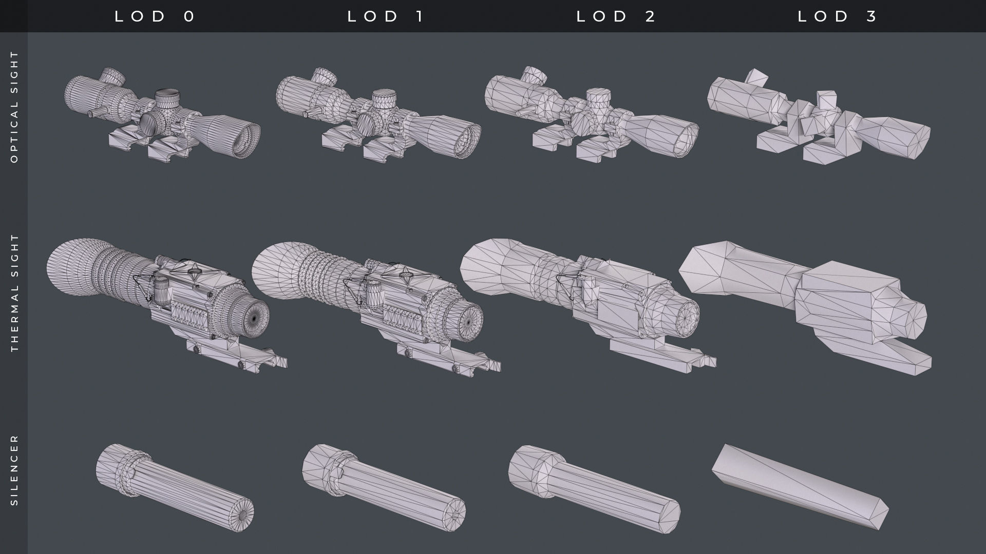 3D model Weapon Mods Vol 1 - FPS Gun Attachments for Unreal Engine VR ...