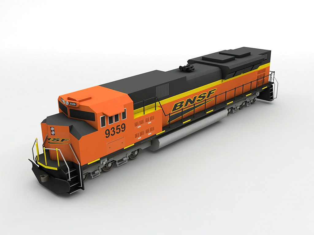 3D model SD70 ACe Locomotive BNSF VR / AR / low-poly | CGTrader