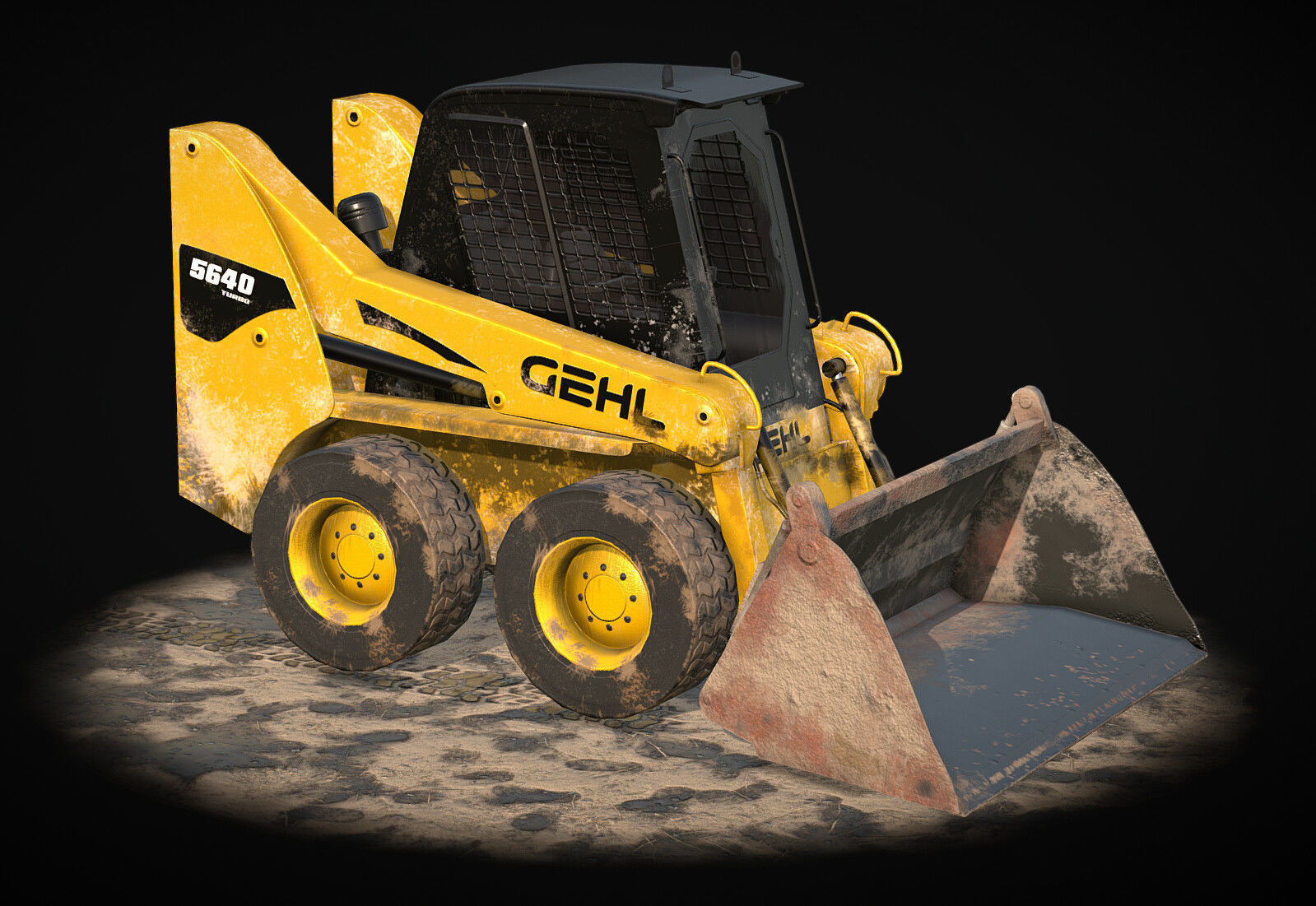 3D model Skid steer Loader Lowpoly VR / AR / low-poly | CGTrader