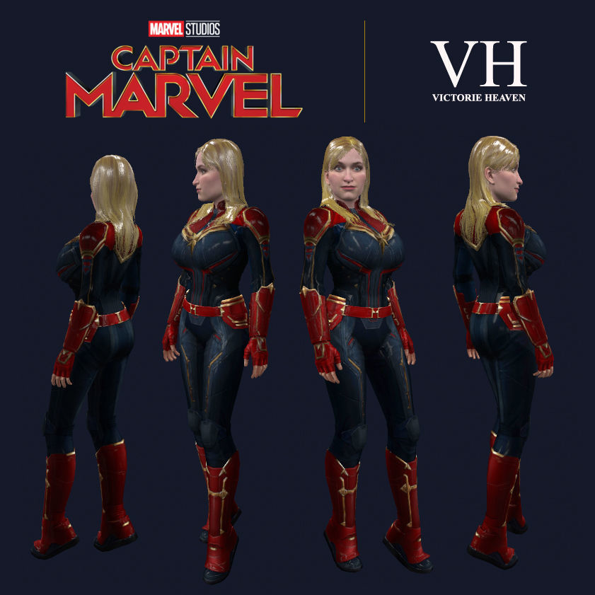 Captain Marvel - Victorie free VR / AR / low-poly 3D model | CGTrader