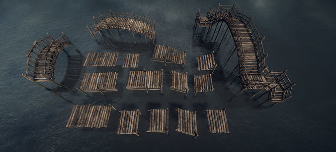 3D model Modular Dock system VR / AR / low-poly | CGTrader