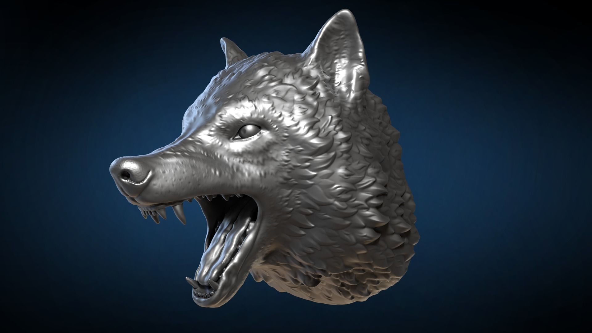 Wolf Bust 3D model | CGTrader