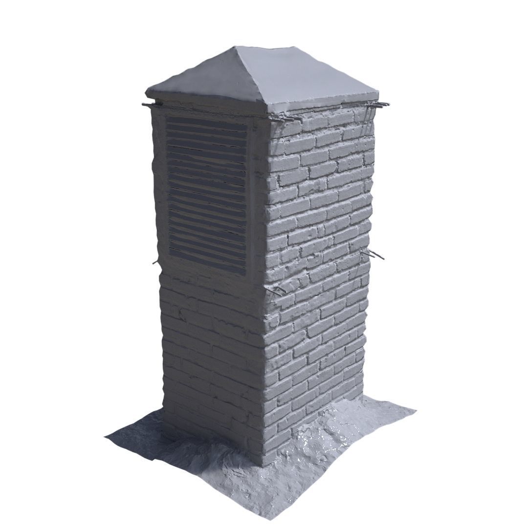 3D model Brick ventilation column scan 40 VR / AR / low-poly | CGTrader
