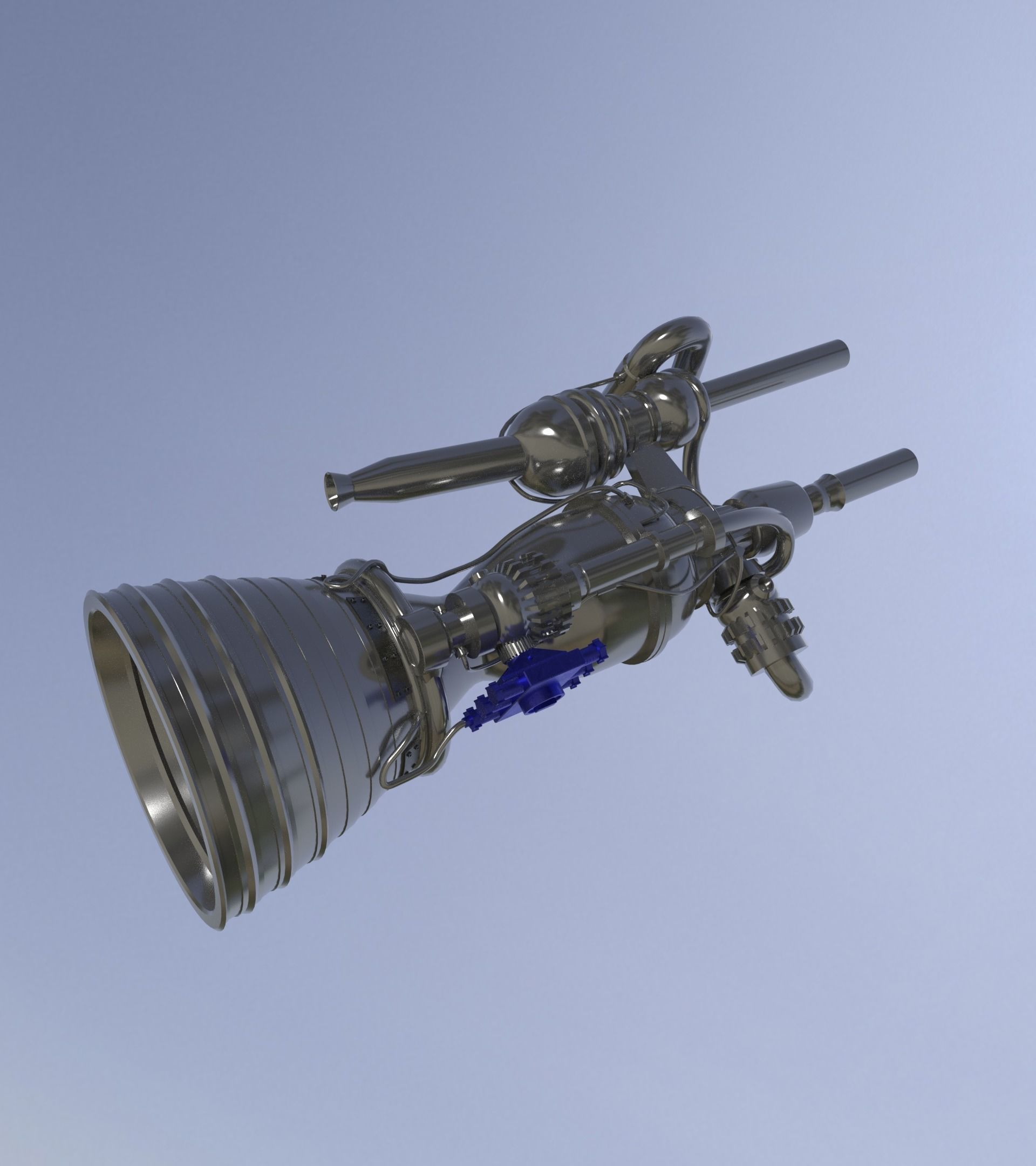 raptor 3D Merlin 1C Rocket Engine | CGTrader