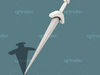 3D model Low Poly Sword Isometric Icon VR / AR / low-poly | CGTrader