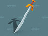 3D model Low Poly Sword Isometric Icon VR / AR / low-poly | CGTrader