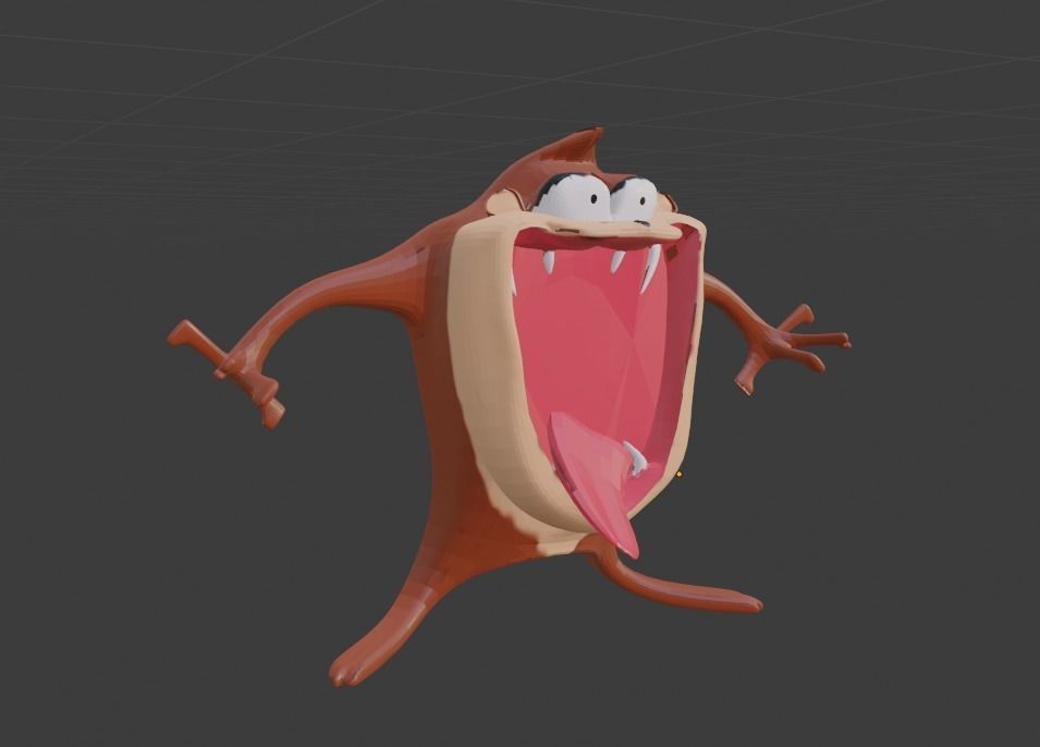 Taz-Mania cartoon character free 3D model | CGTrader