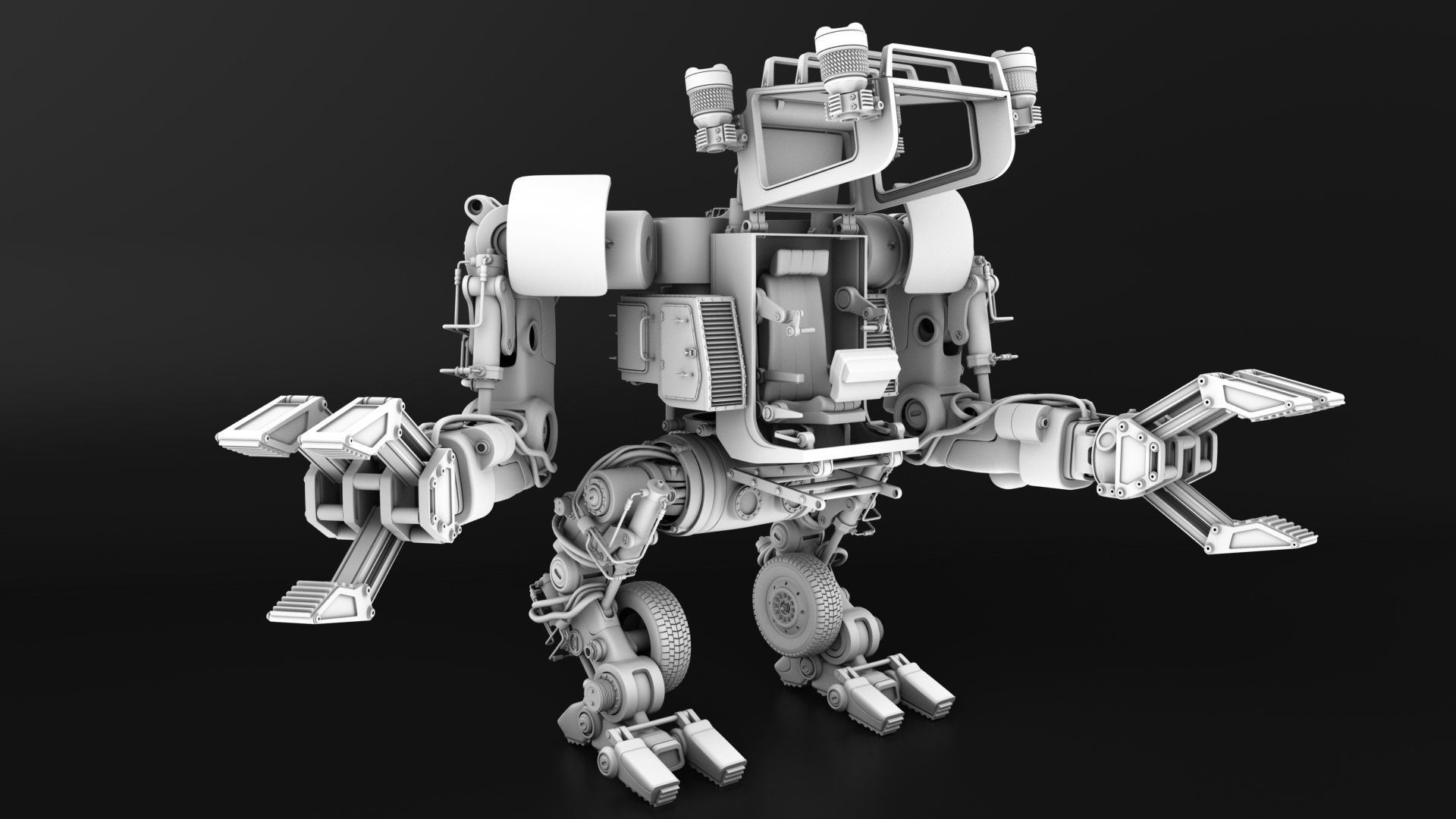 Sci-Fi robot Worker Powerloader 3D model | CGTrader