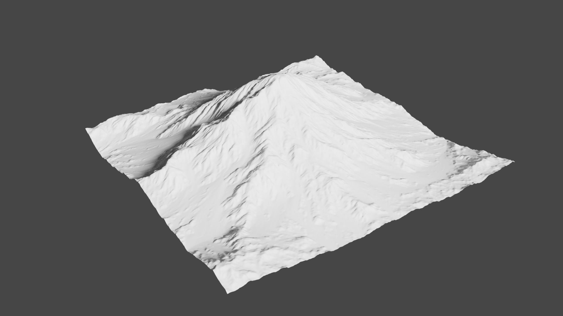 Untextured Mountain free 3D model | CGTrader
