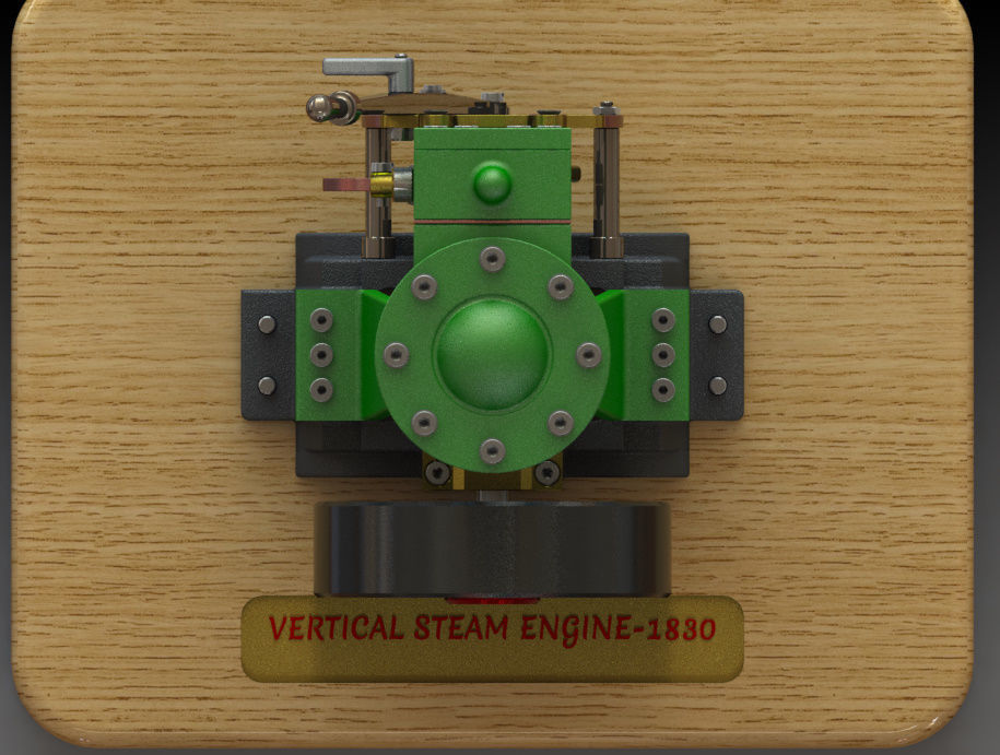 VERTICAL STEAM ENGINE WITH REVERSE GEAR -1830 3D model animated rigged ...