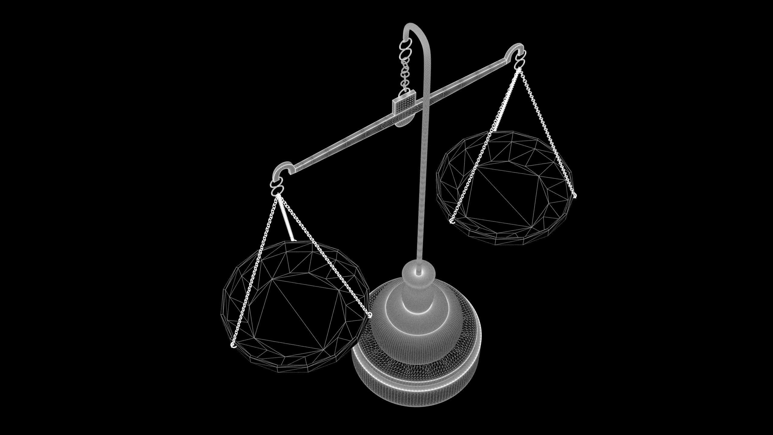 Balance scale 3D model | CGTrader